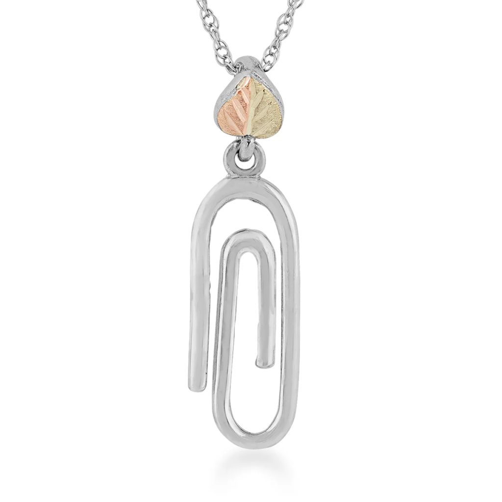 Landstroms Black Hills Silver Paperclip Pendant - MRLPE3935