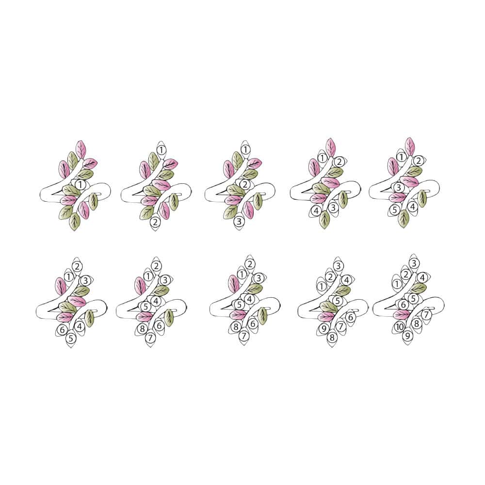 Black Hills Gold Vine and Leaf Ring with 4 Synthetic Birthstones - G ...